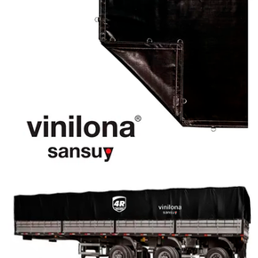 Lona de Cobertura Carreta 14,70 x 4,20 Sansuy Preta Usada